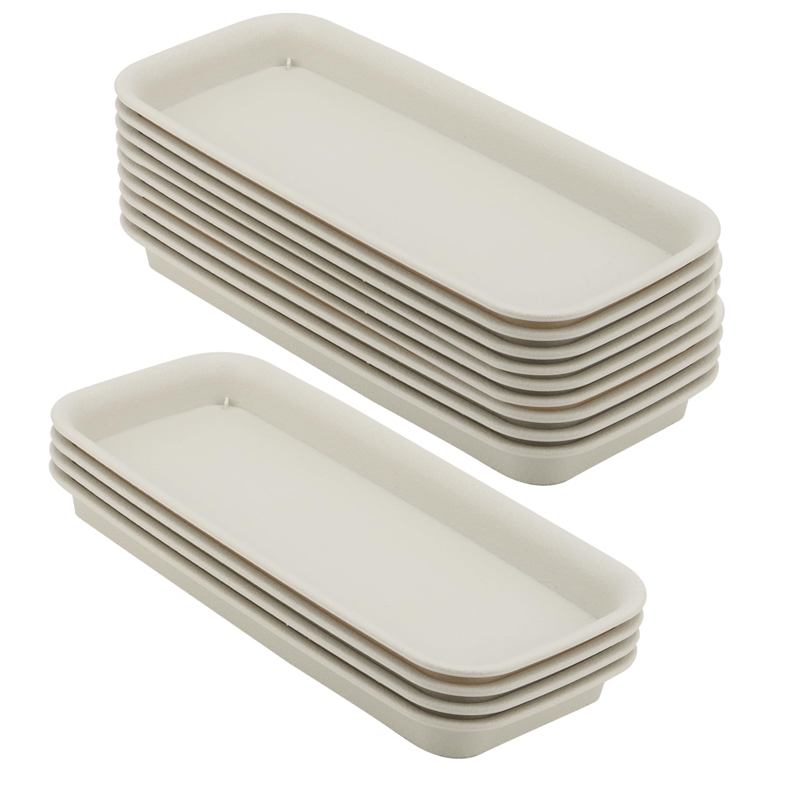 MUKCHAP 12 Pack 27.8 x 11 x 2.4cm Rectangular Plant Drip Tray, Window ...