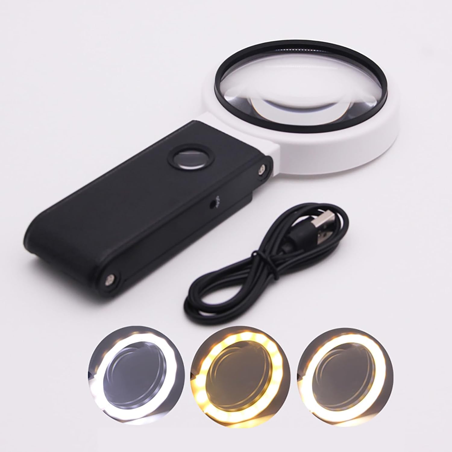 Amazon.com: TWINBOSTER 10X 25X Magnifying Glass with Light and Stand ...