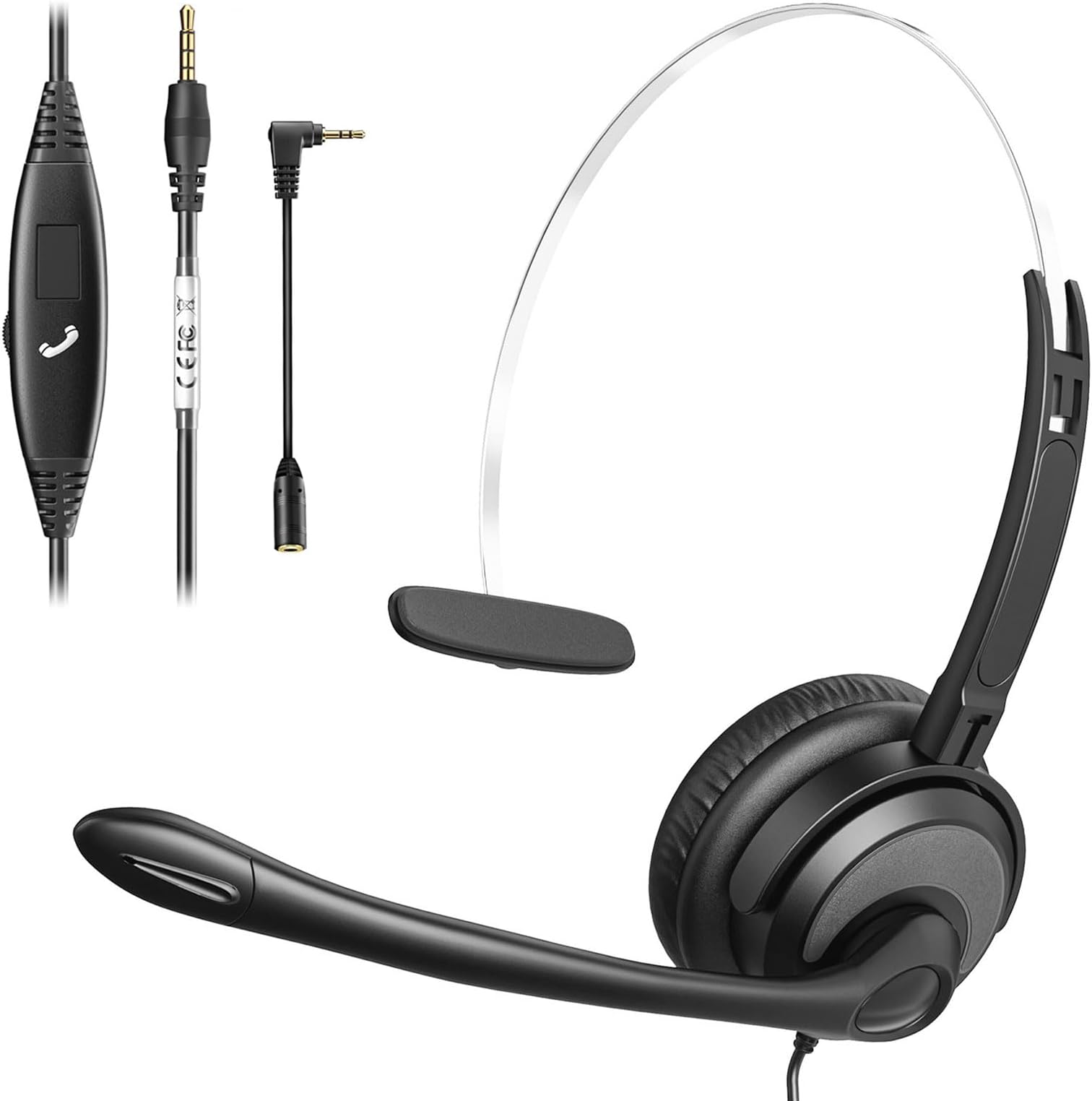 Amazon.com: Computer Headset with Microphone, Wired Headsets with Mic ...