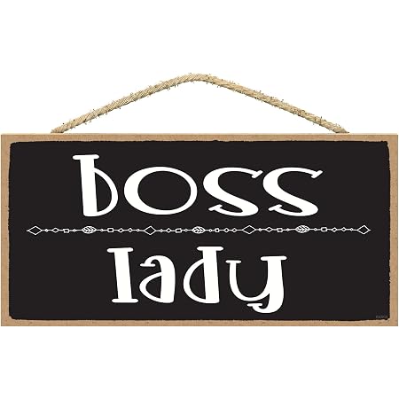 Amazon.com : Boss Lady Sign - Boss Lady Office Decor - Funny Office ...