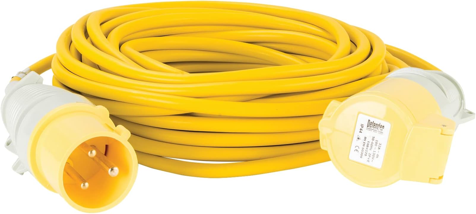 Defender Extension Lead Yellow 2.5mm2 32A 14m 110V (E85235) : Amazon.co ...