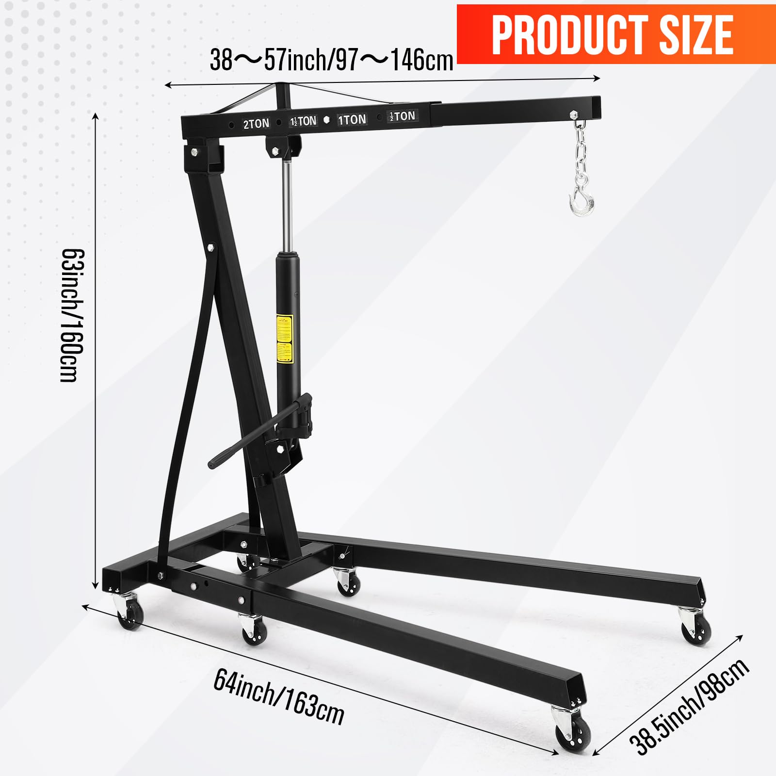 Snapklik.com : Hipicute Hydraulic Engine Hoist 2 Ton, 4400LB Heavy Duty ...