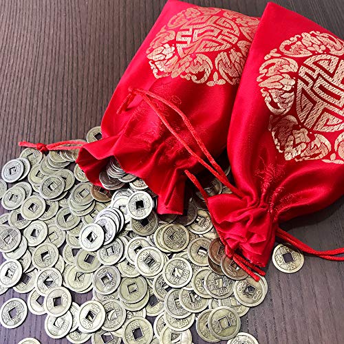 Snapklik.com : 300 Pcs Chinese Lucky Coins Decorations Feng Shui Coins ...