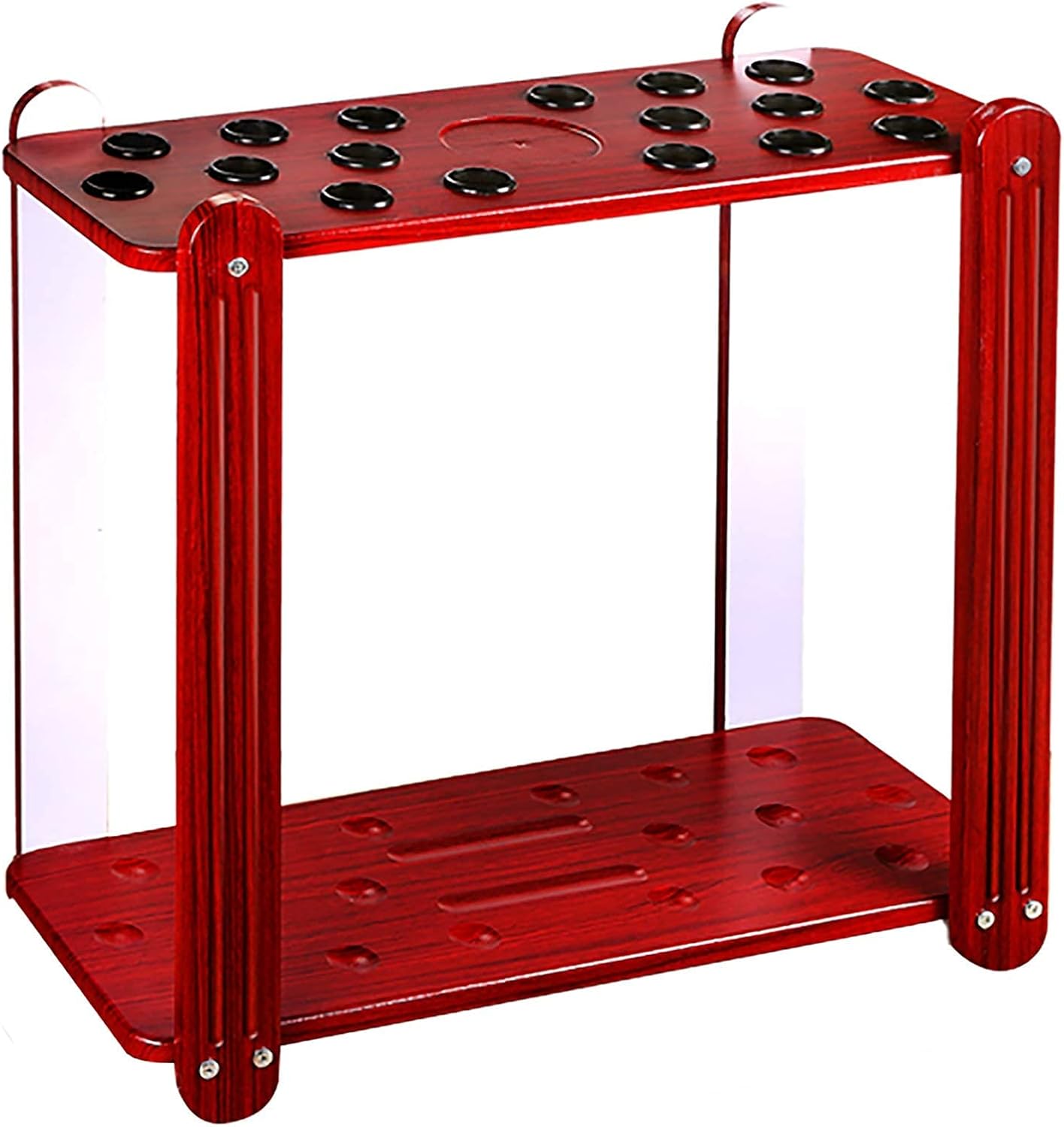 Free-Standing 18 Cue Pool Cue, Modern Large Pool Cue Floor Stand, Red ...