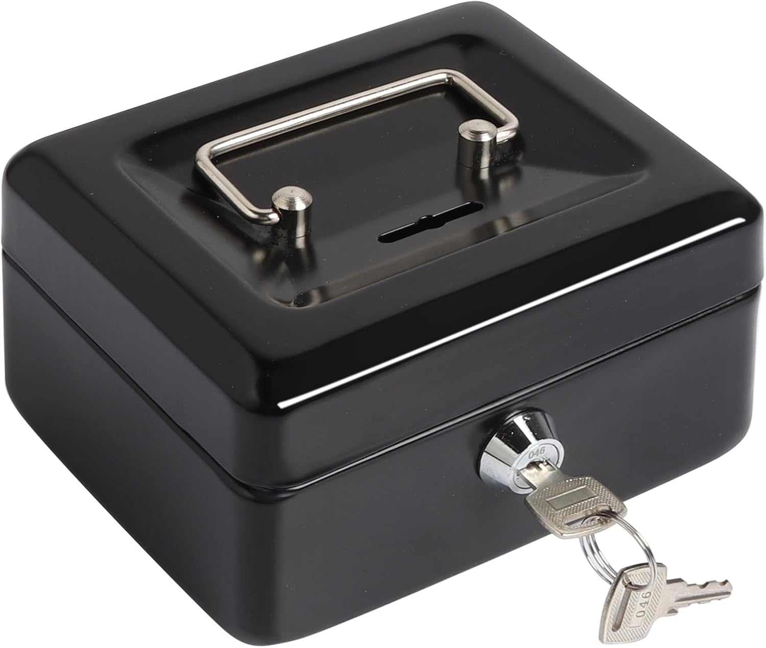 Amazon.com: Kasten Small Cash Box with Slot for Kids - Metal Lock Box ...