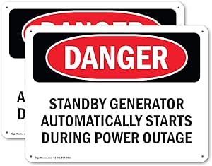 Amazon.com: (2 Pack) Standby Generator Automatically Starts During OSHA ...