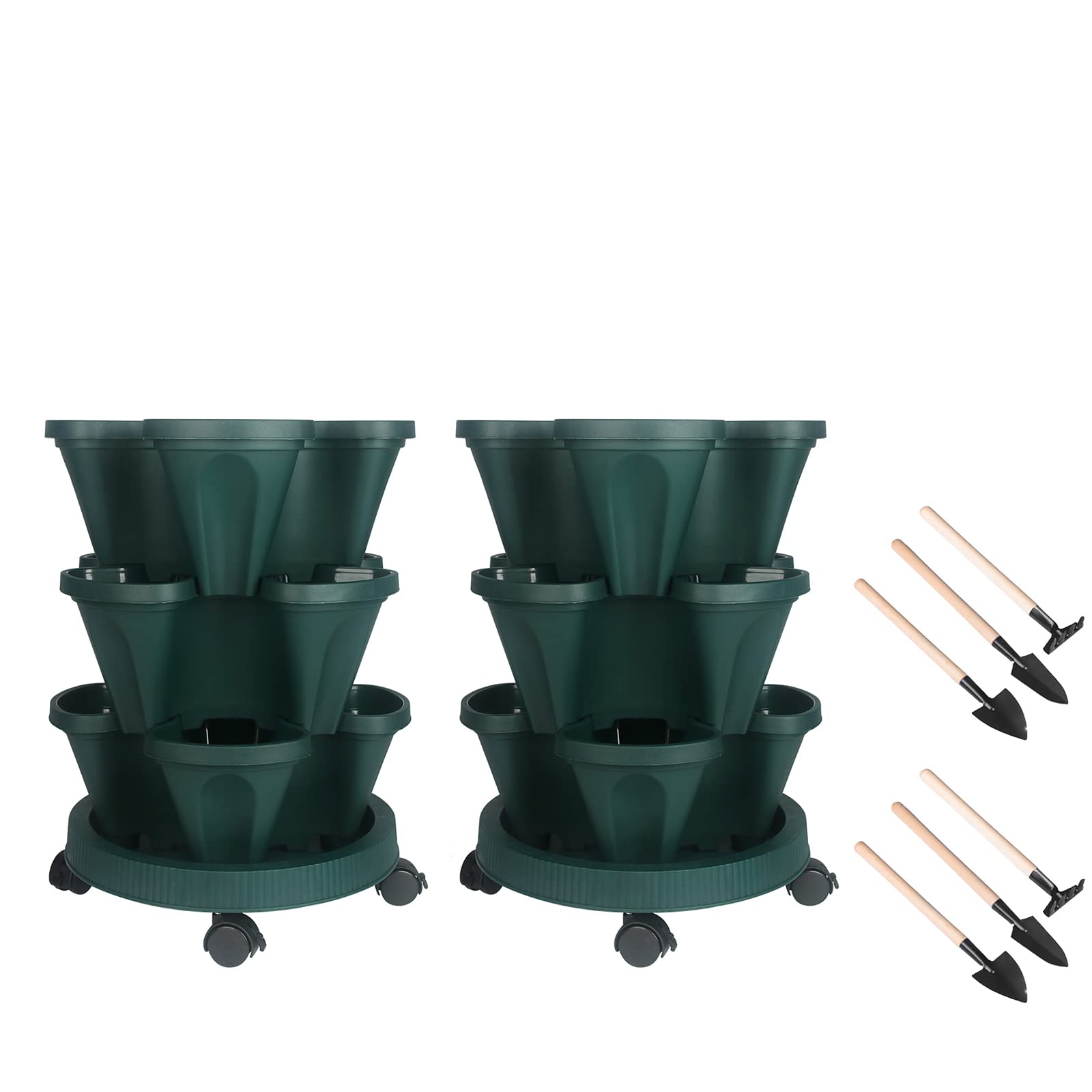 Snapklik.com : GameXcel Vertical Planter 3 Tier Stackable Planters ...