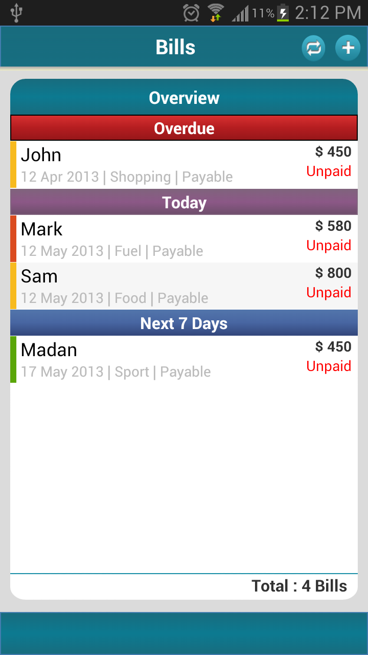 Bills - App on Amazon Appstore