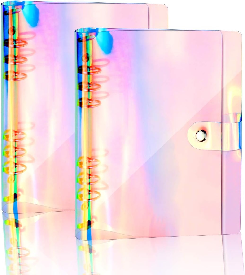Amazon.com : YG_Oline 2 Pack A5 Binder Covers, Clear 6 Ring Binder ...