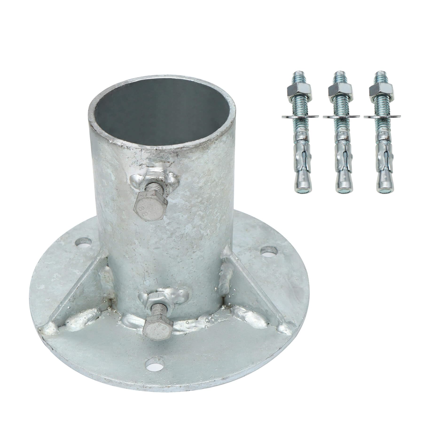 Aiwaiufu Chain Link Fence Post Base, Round Post Base Mount Bracket ...