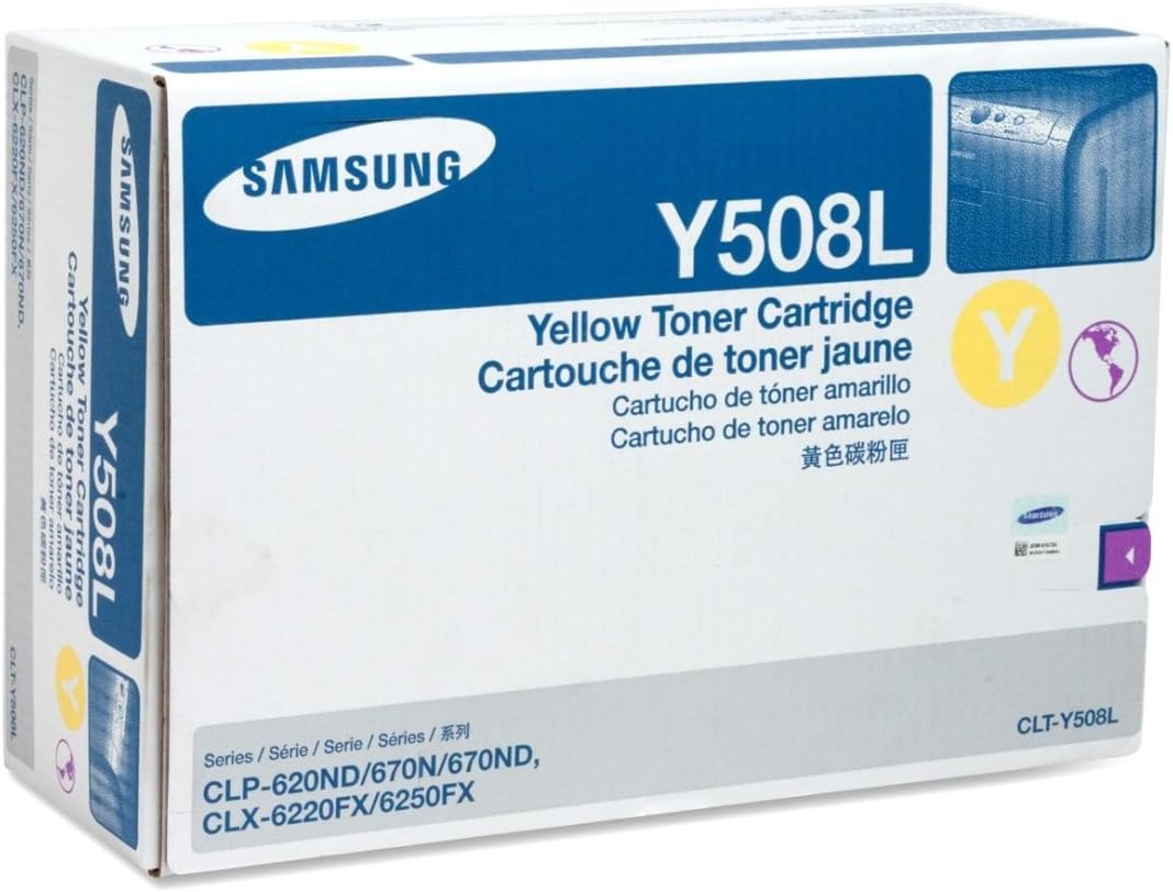 Amazon.com: SAMSUNG CLTY508L CLTY508L (CLT-Y508L) High-Yield Toner 4 000 Page-Yield Yellow ...