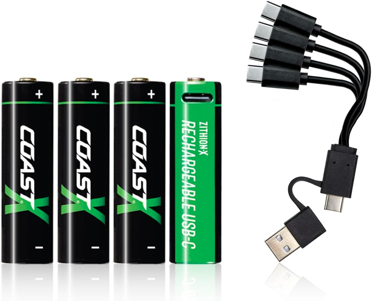 Amazon.com: GEILIENERGY 2 Pack 3.7V 2600mAH USB Rechargeable Lithium ...