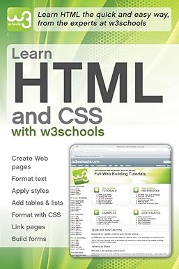 Learn HTML and CSS with w3Schools: W3Schools: 9780470611951: Amazon.com: Books