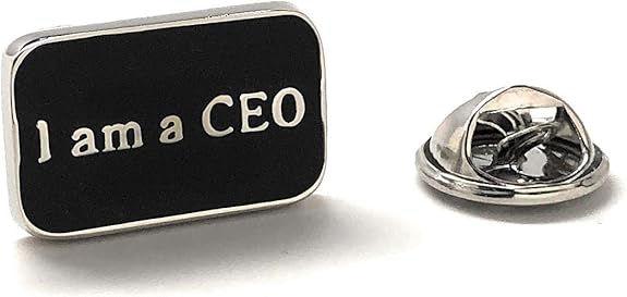 Amazon.com: Lapel Pin I am CEO Enamel Pin Black and Silver Boss Tie Pin ...