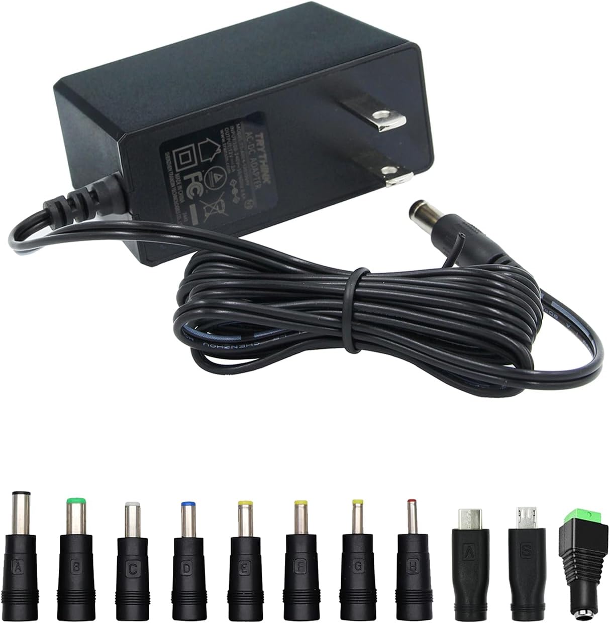 Amazon.com: 12V Power Supply, 12V 2A 24W Universal AC to DC Power ...