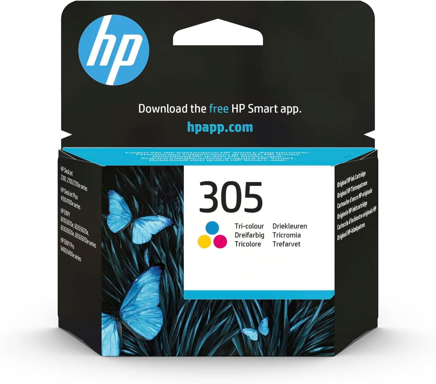 HP 3YM60AE 305 Original Ink Cartridge, Tri-Colour, Single Pack : Amazon ...
