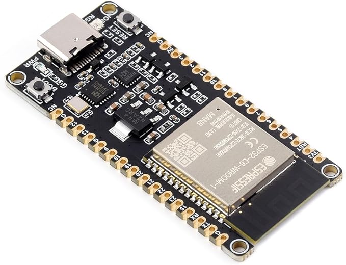 Amazon.com: Waveshare Microcontrolador ESP32-C6, placa de desarrollo WiFi 6, procesador de un ...