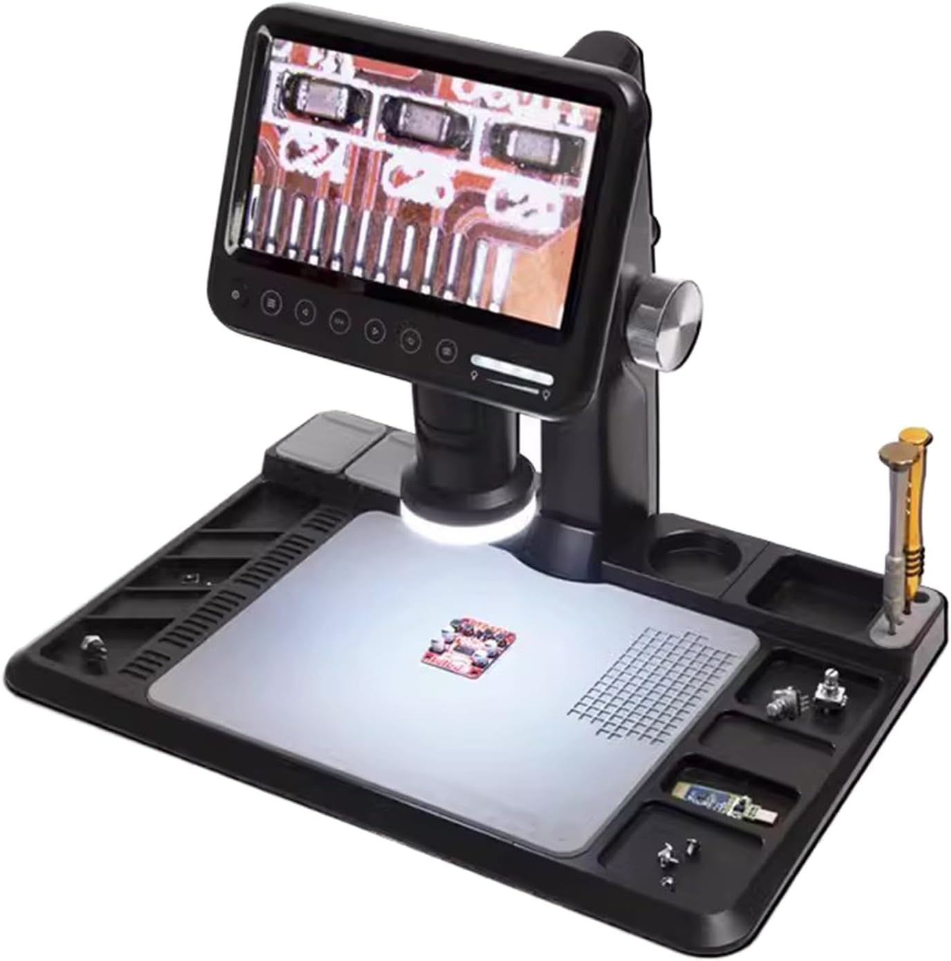 Amazon.com: COYEUX 1600X Soldering Microscope, 12MP Digital Microscope ...