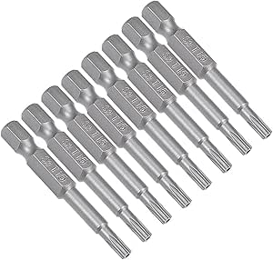 uxcell 8 Pcs T15 Magnetic Torx Screwdriver Bits, 1/4 Inch Hex Shank 2 ...
