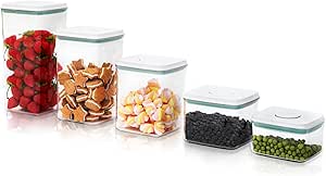 Amazon.com: ANVAVA 5-Piece Pop Top Airtight Food Storage Containers Set ...