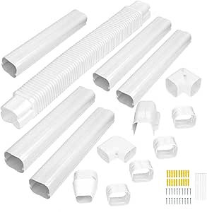 Amazon.com: YoleShy 3'' 9 Ft Mini Split Line Set Cover PVC Mini Split ...