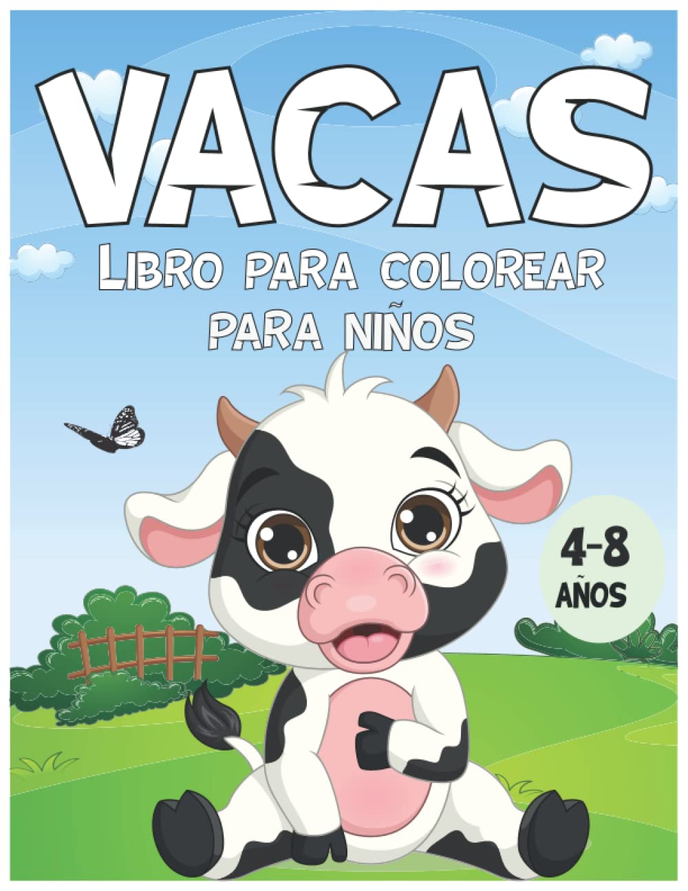 Buy Libro para colorear de vacas para niños de 4 a 8 años: Un divertido ...