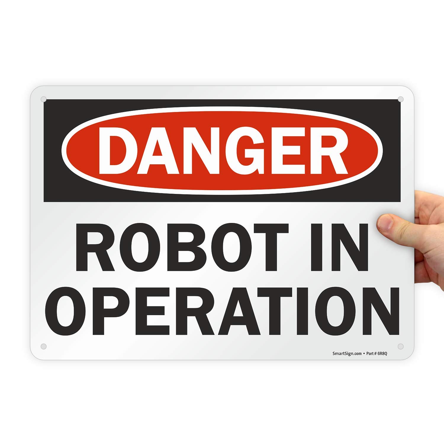 SmartSign Lyle SmartSign Danger: Robot in Operation, Plastic Sign, 10 x ...