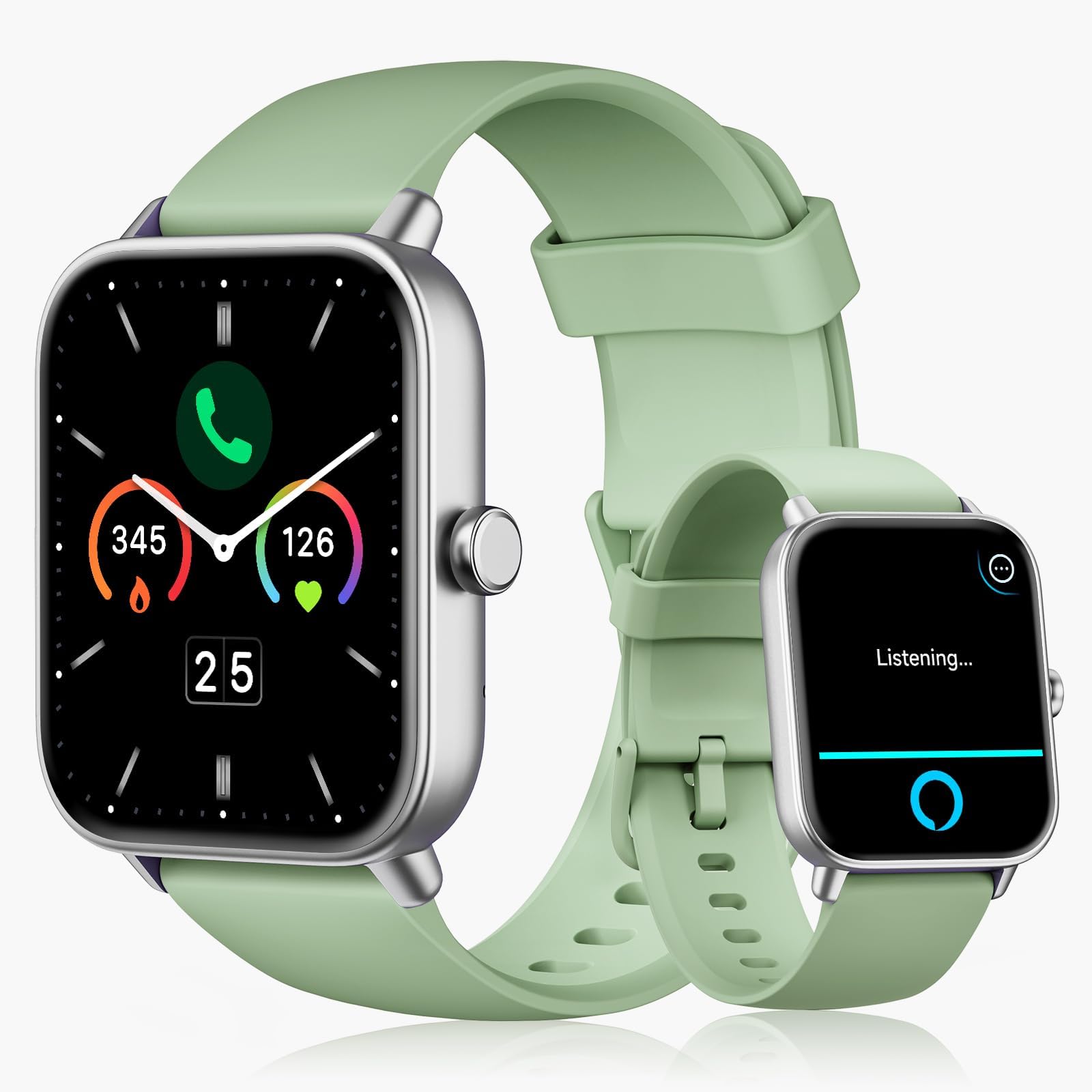 Amazon.com: Smartwatch for Men Women, Alexa Built-in, 1.8" Fitness ...