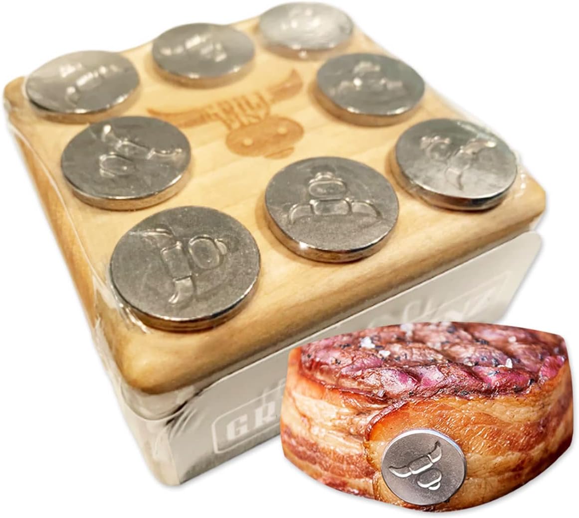 Amazon.com: GRILL PINZ- Stainless Steel Reusable Food & Steak Markers ...