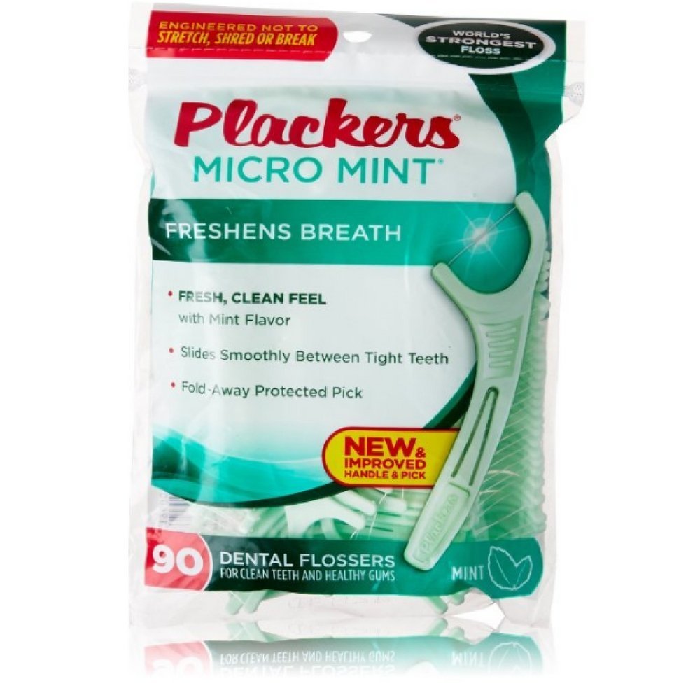 Amazon.com : PLACKERS Micro Mint Freshens Breath, Dental Flossers Mint ...