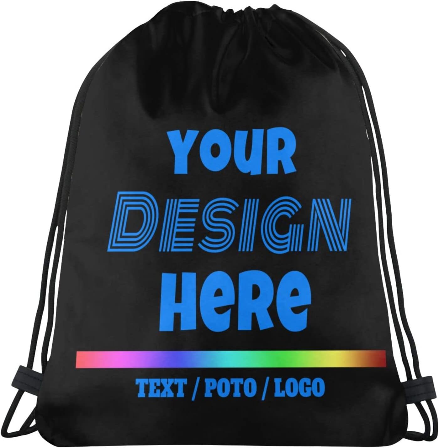 Amazon.com | Custom Drawstring Bag Personalized Drawstring Backpack ...