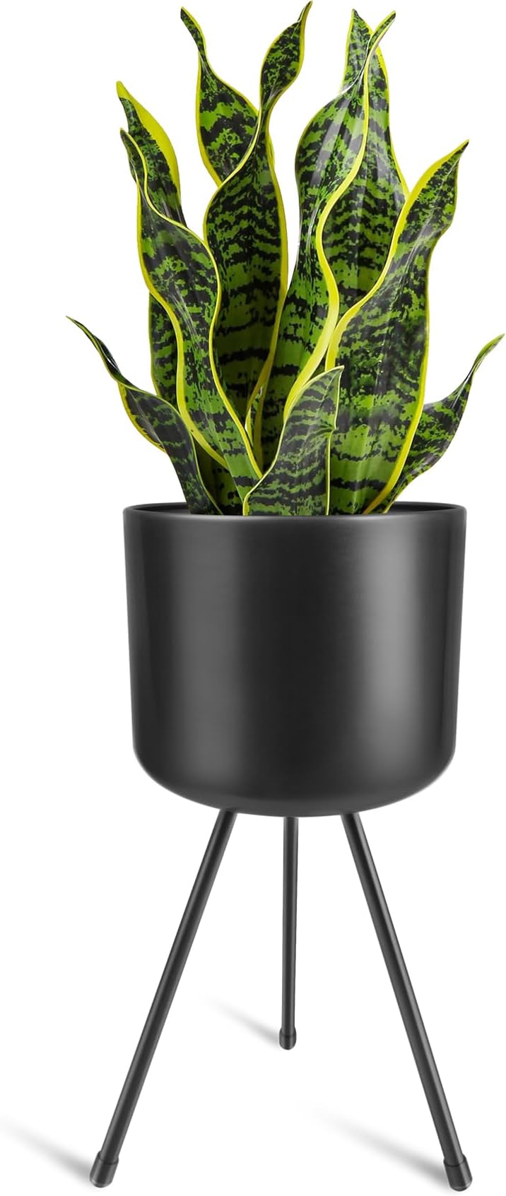 Amazon.com: Metallic Plant Pot with Metal Tall Round Stand - Modern ...