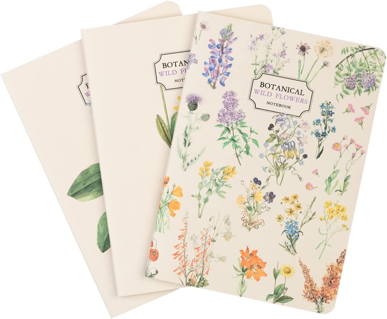 Kokonote Botanical Wild Flowers Pack Of 3 A6 Notebooks | A6 Notebook ...