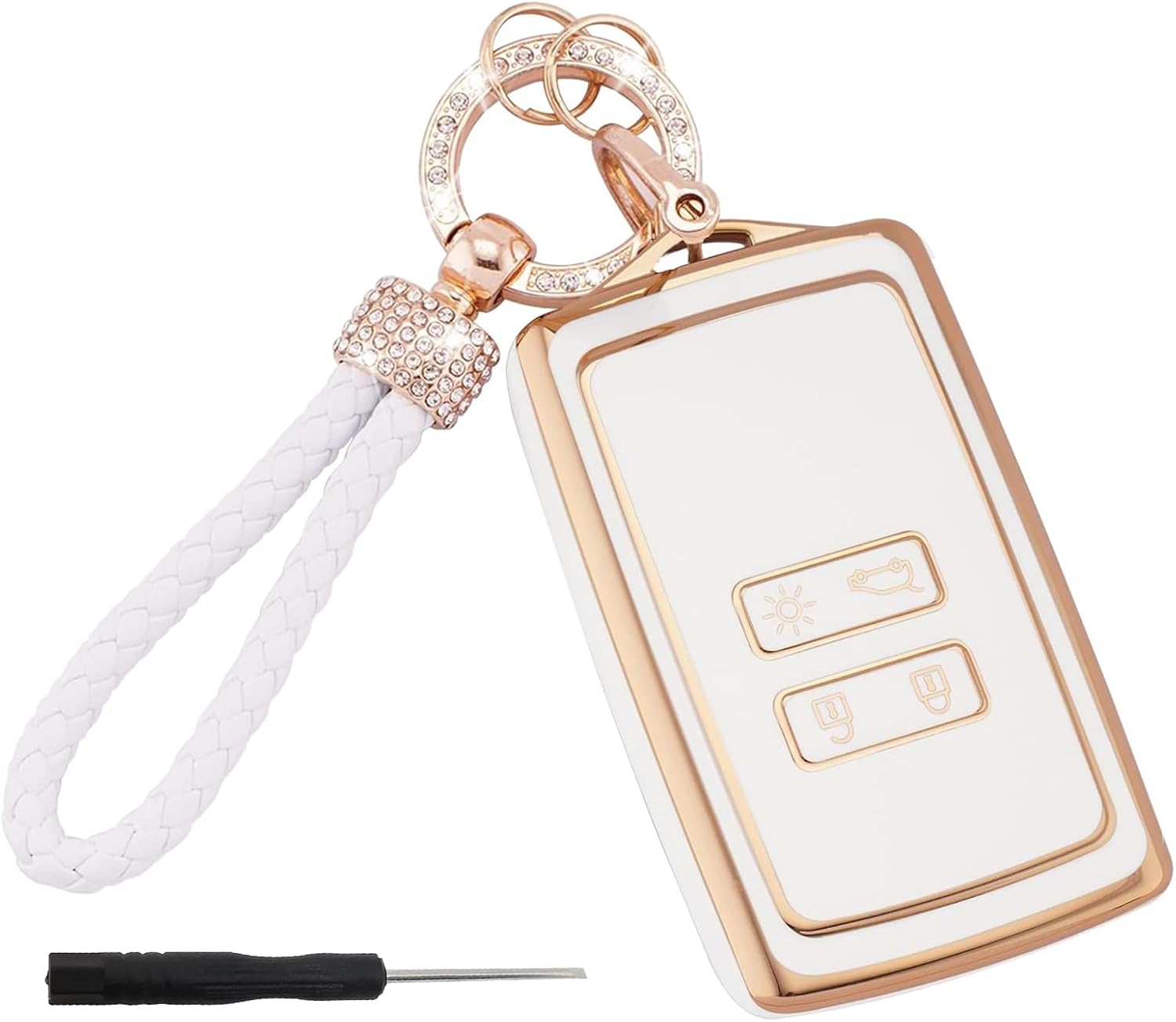 JSGBZK Car Key Cover Case for Renault Key Card Case, Car Key Case for ...