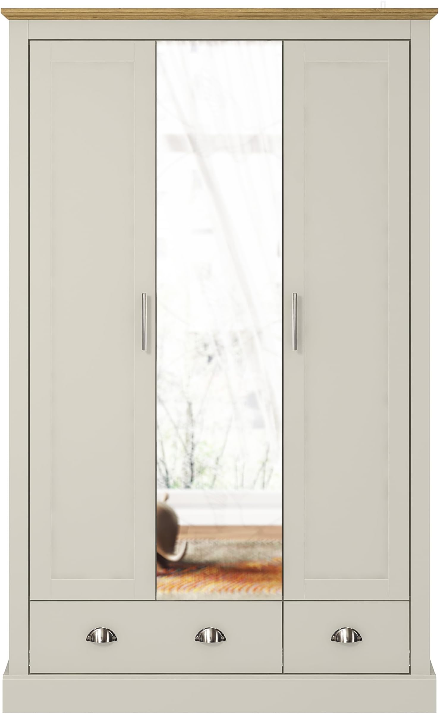 Galano Sufy 3 Door 2 Drawer Wardrobe with Mirror – Minimalist Bedroom ...