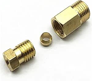 Amazon.com: M4 M6 M8 M10 1/8" 1/4" Brass Compression Tube Fitting ...