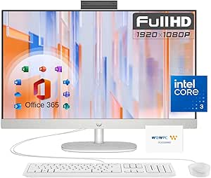 Amazon.com: HP 27 inch All-in-One Desktop PC, FHD Display, 13th Gen Intel Core 6-core Processor ...