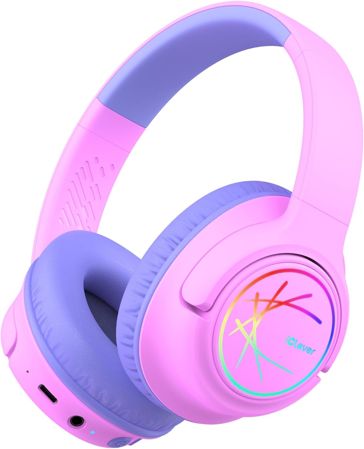 Amazon.com: iClever Kids Bluetooth Headphones with LED Lights, BTH18 ...