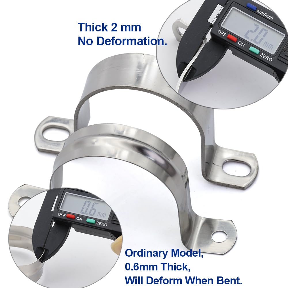 MgcTolBox Heavy Duty Metal U-Pipe Clamps 3-1/8″,Steel U Pipe Bracket ...