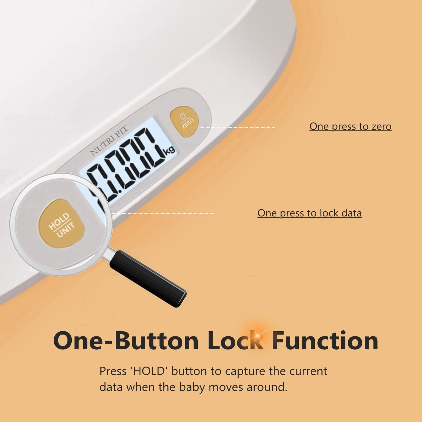 NUTRI FIT Smart Weigh Baby Scale Digital Body Scales, Pet Scale with ...