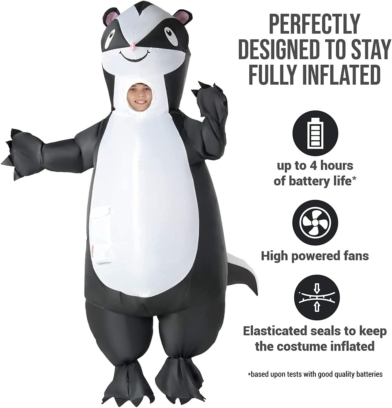 Morph Inflatable Giant Skunk Costume for Kids - BigaMart