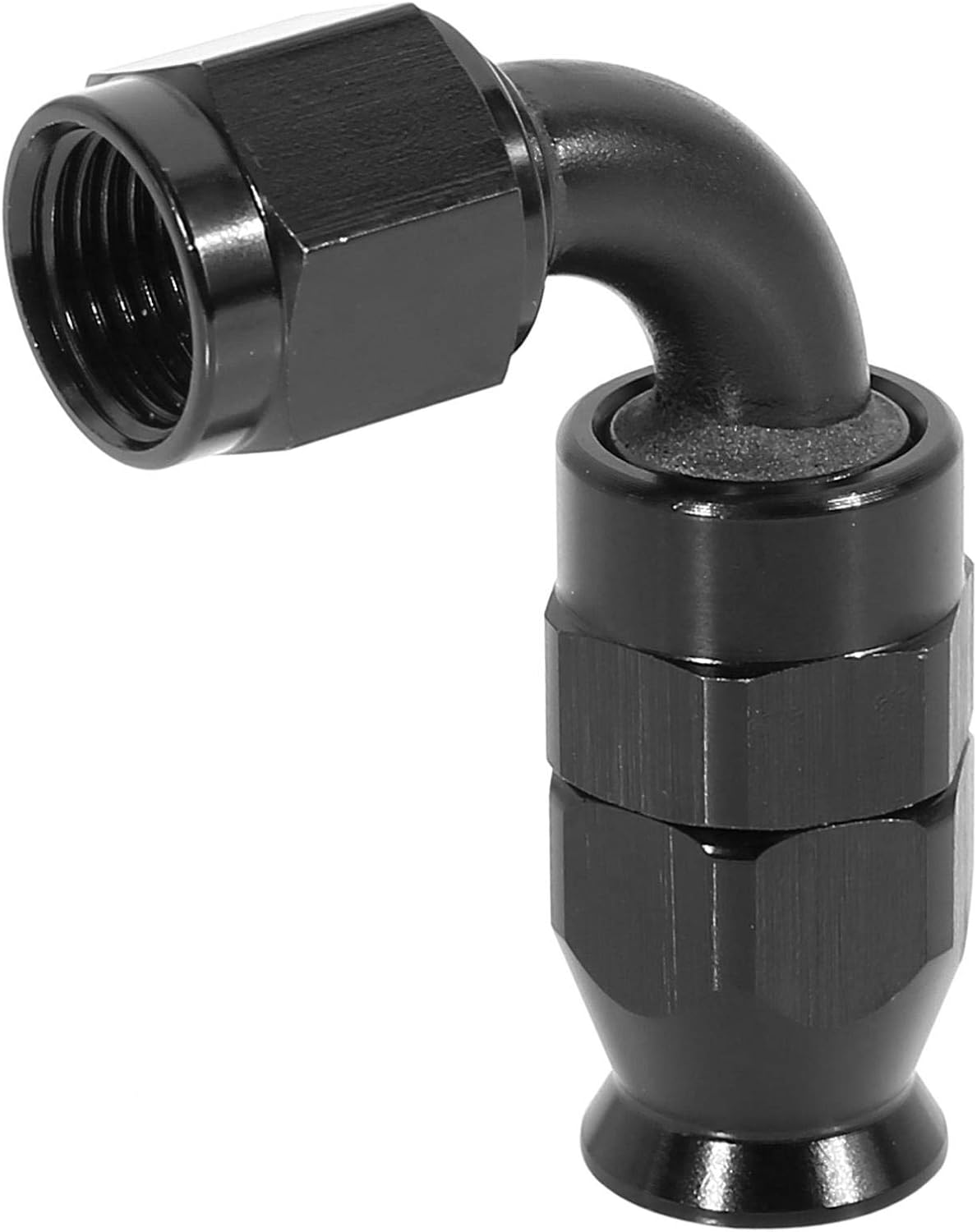 Amazon.co.jp: X AUTOHAUX ホースエンドフィッティング ホース端部継手 ホース用継手 6061アルミ 90度スイベル PTFE燃料油ライン用 AN6: 車＆バイク