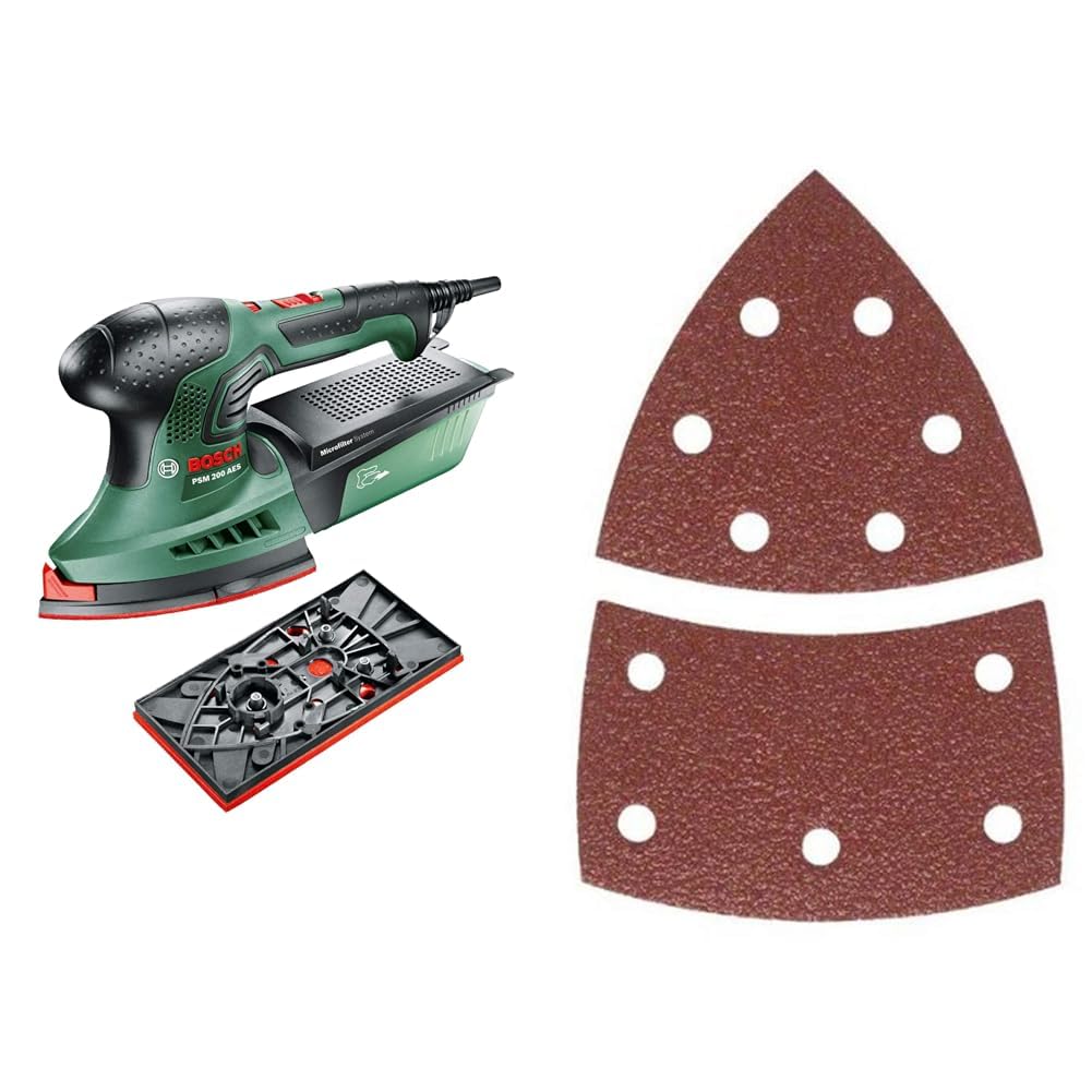Bosch Home and Garden Multi-Sander PSM 200 AES (200 W, 2X Sanding ...