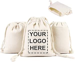 Amazon.com: Custom 30PCS Cotton Muslin Drawstring Bags, Personalized ...