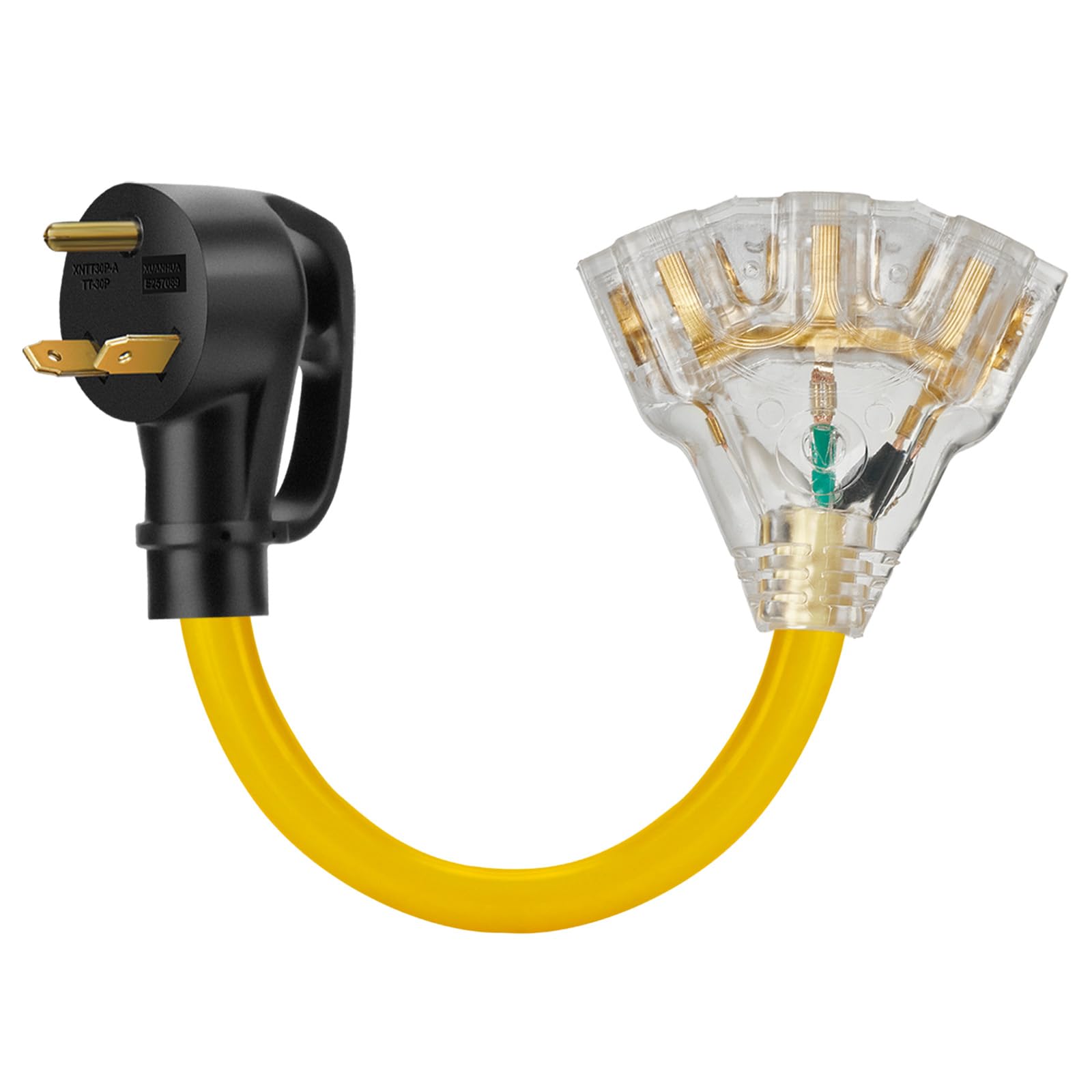 Amazon.com: LAZMUMI 30 Amp to 110V RV Distribution Adapter Cord, NEMA ...