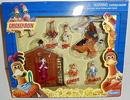Chicken Run Playset: Rocky, Ginger, Fowler, Mac, Mrs. Tweedy : Amazon ...