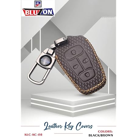 BLUZON Leather Car Key Cover for Altroz | Harrior | Nexon | Tigor ...