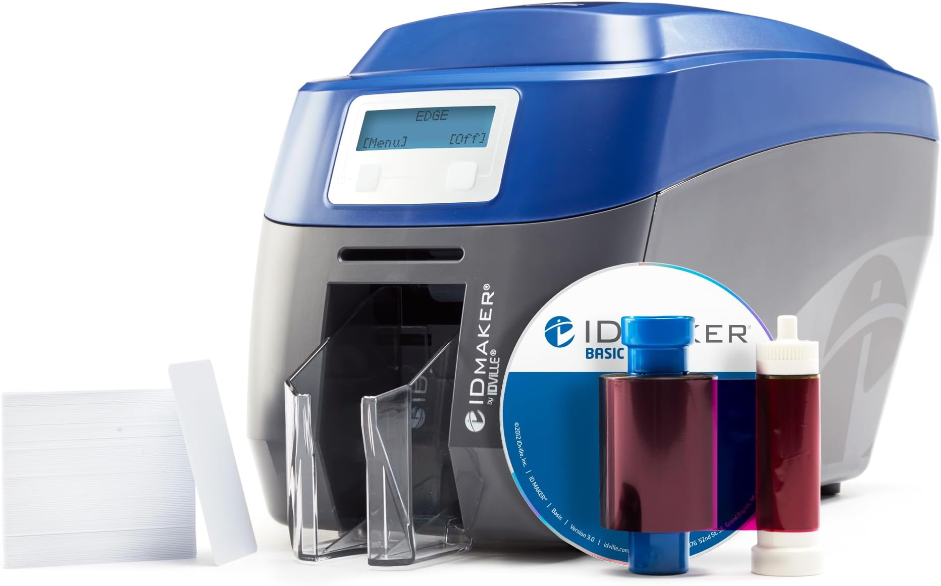 Amazon.com : ID Maker Card Edge 2 Sided Printer Machine & Supply Kit ...