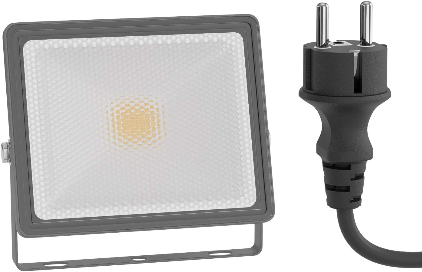 ledscom.de LED Gartenstrahler FLIN für außen, IP66, Stecker, grau, 11,5 ...