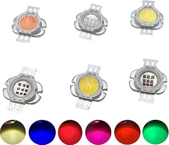 Amazon.com: TOPXCDZ High Power LED Chips 10W Round 80 90 Angle Lens Red ...